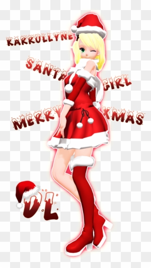 [mmd]karrollyne- ''santa Girl' By - Mmd Santa - Free Transparent PNG ...